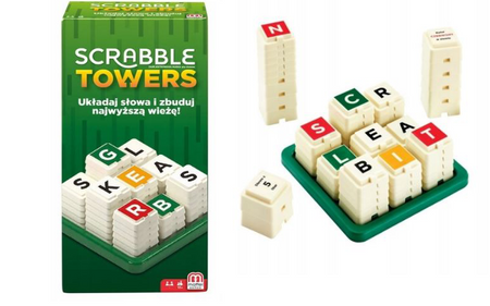 Mattel Scrabble Towers Gra Rodzinna GDJ16 7023 | Babyhit.pl