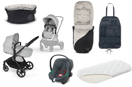 Cybex Eos Basic 3w1 Wózek Głęboko-Spacerowy Rama Czarna + Adaptery ...