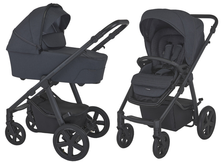 Espiro Husky 2023 Wózek Głęboko-Spacerowy 17 Graphite Wind 66406 | Babyhit.pl