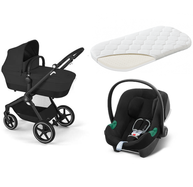 Cybex Eos Basic 3w1 Wózek Głęboko-Spacerowy Rama Czarna + Adaptery ...